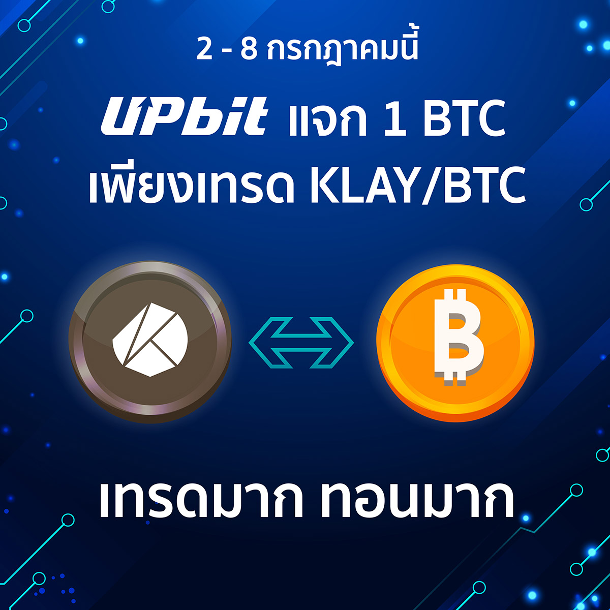 Upbit Thailand จัดแข่งเทรด KLAY/BTC - มิติหุ้น | ชี้ชัดทุกการลงทุน