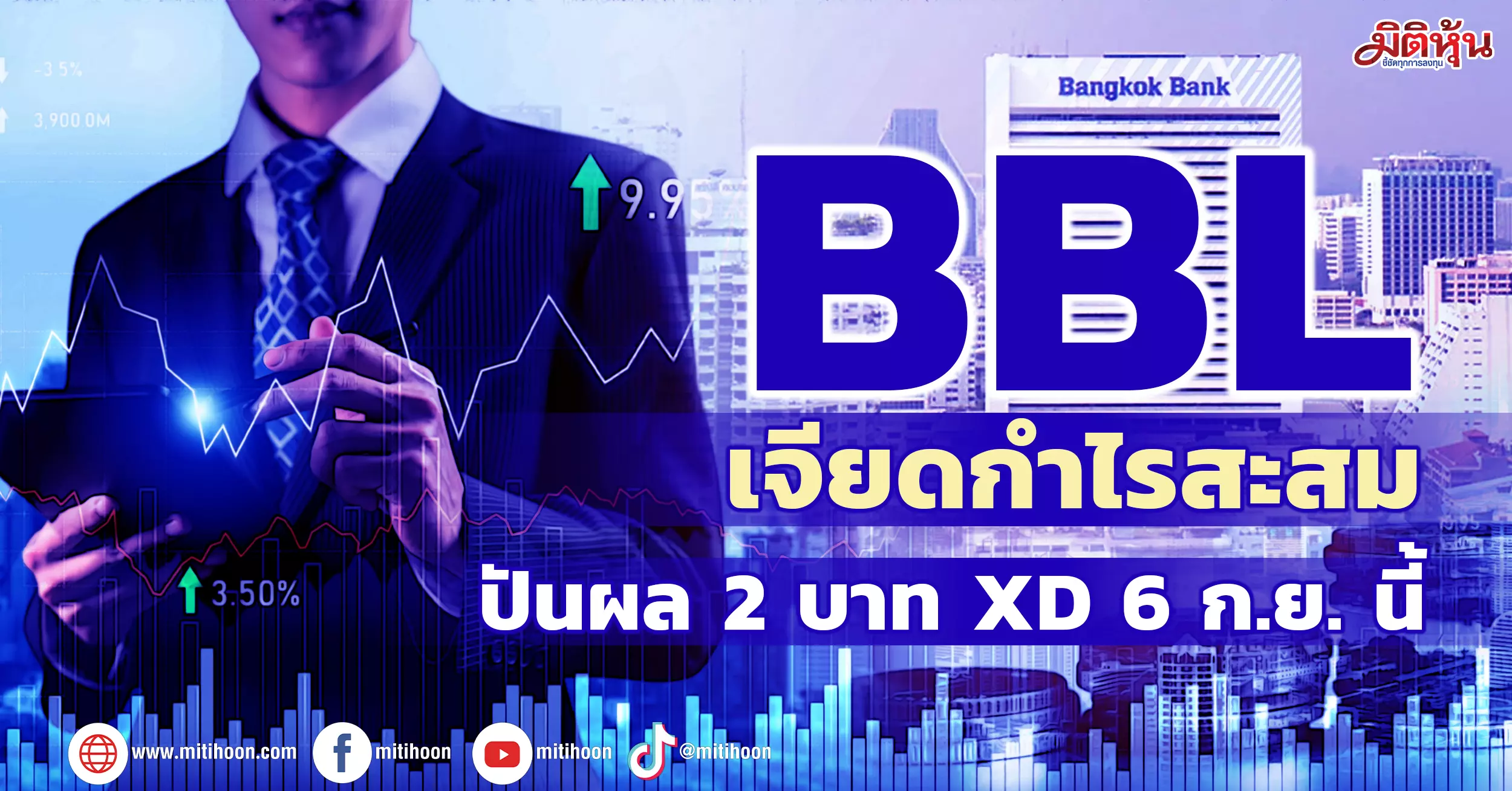 BBL เจียดกำไรสะสม ปันผล 2 บาท XD 6 ก.ย. นี้ - มิติหุ้น | ชี้ชัดทุกการลงทุน