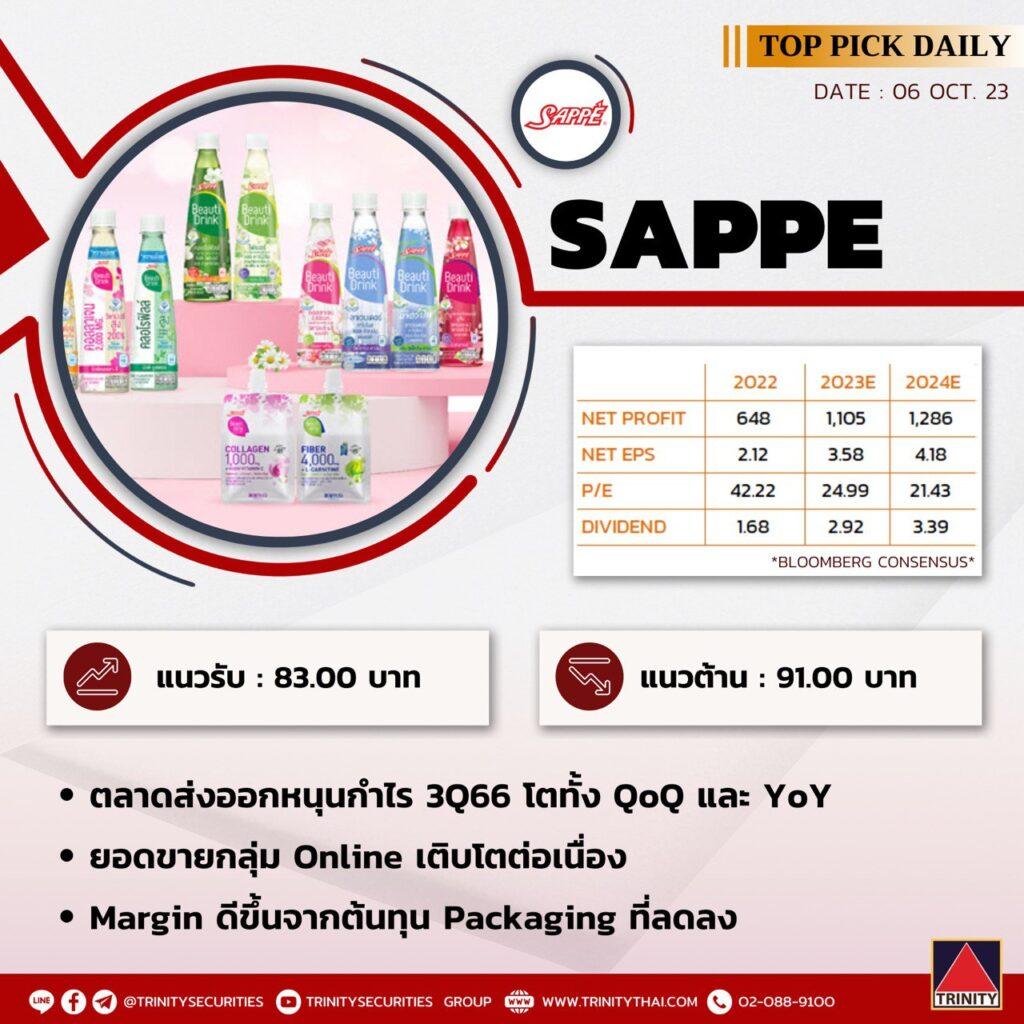 SAPPEส่งออกหนุนงบQ3แจ่ม! - มิติหุ้น | ชี้ชัดทุกการลงทุน