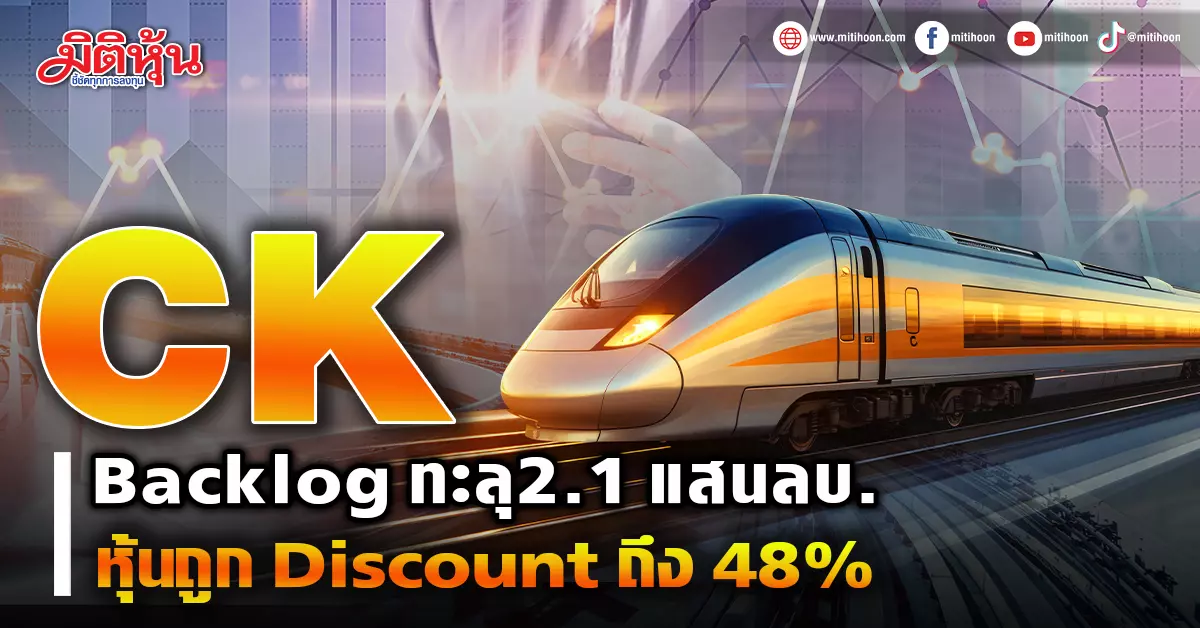 CK อวด Backlog ทะลุ2.1 แสนลบ. หุ้นถูก Discount ถึง 48% - มิติหุ้น | ชี้ชัดทุกการลงทุน