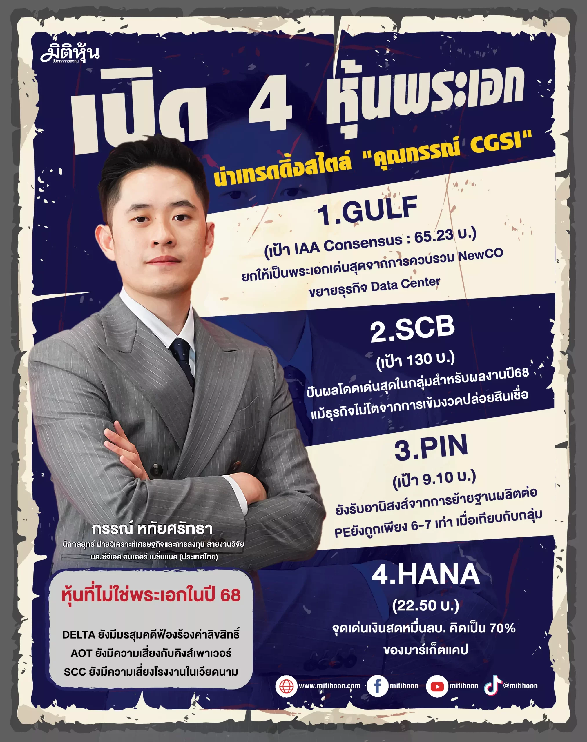 เปิด 4 หุ้นพระเอกน่าเทรดดิ้งสไตล์ "คุณกรรณ์ CGSI" - มิติหุ้น | ชี้ชัดทุกการลงทุน